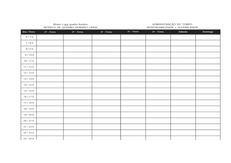 Horários Cronograma | PDF