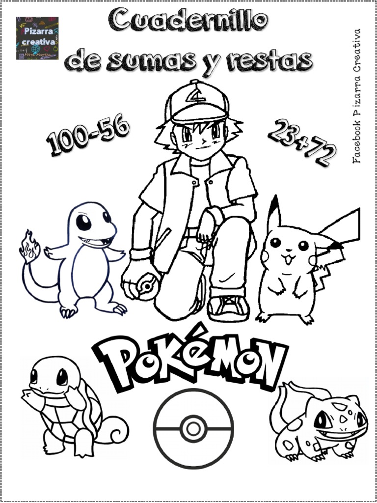 Sumas y Restas Pokemon | PDF | Azul | Verde