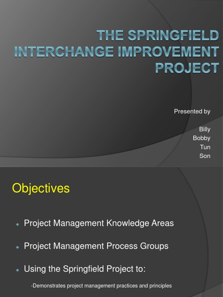 Springfield Interchange Improvement Project | PDF | Risk Management ...