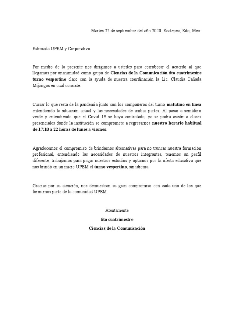 Escrito UPEM | PDF