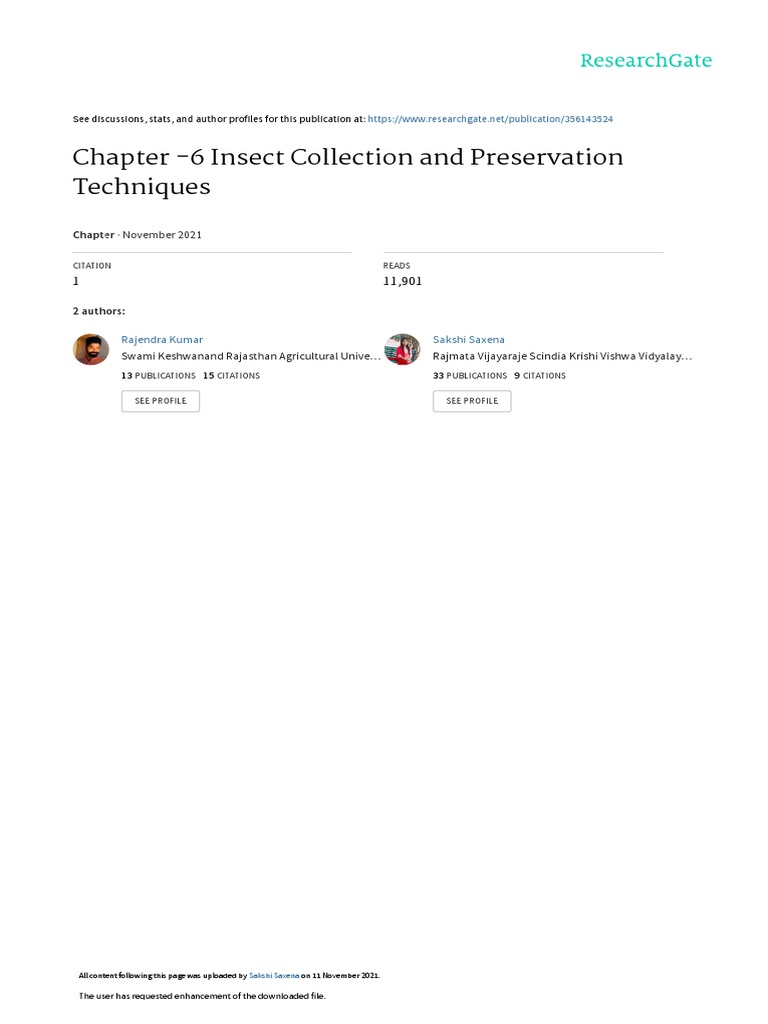 Insect Collectionand Preservation Techniques | PDF | Insects | Cyanide