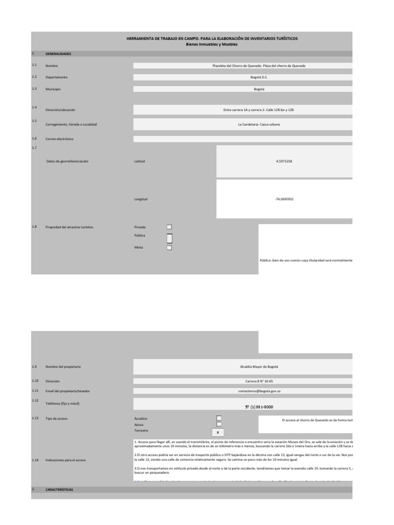Herramienta 1 F - FichasExplicativasInventarios - Patrimonio Cultural Material | PDF