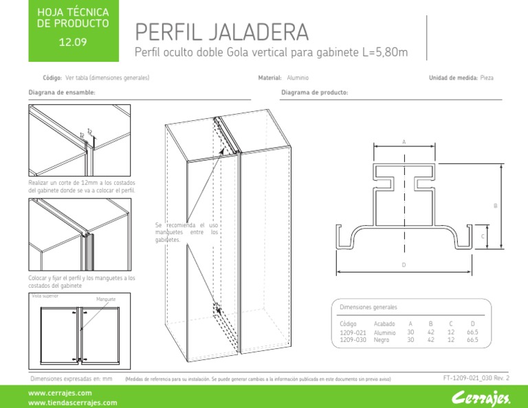 Instalación de Perfil Gola Vertical | PDF