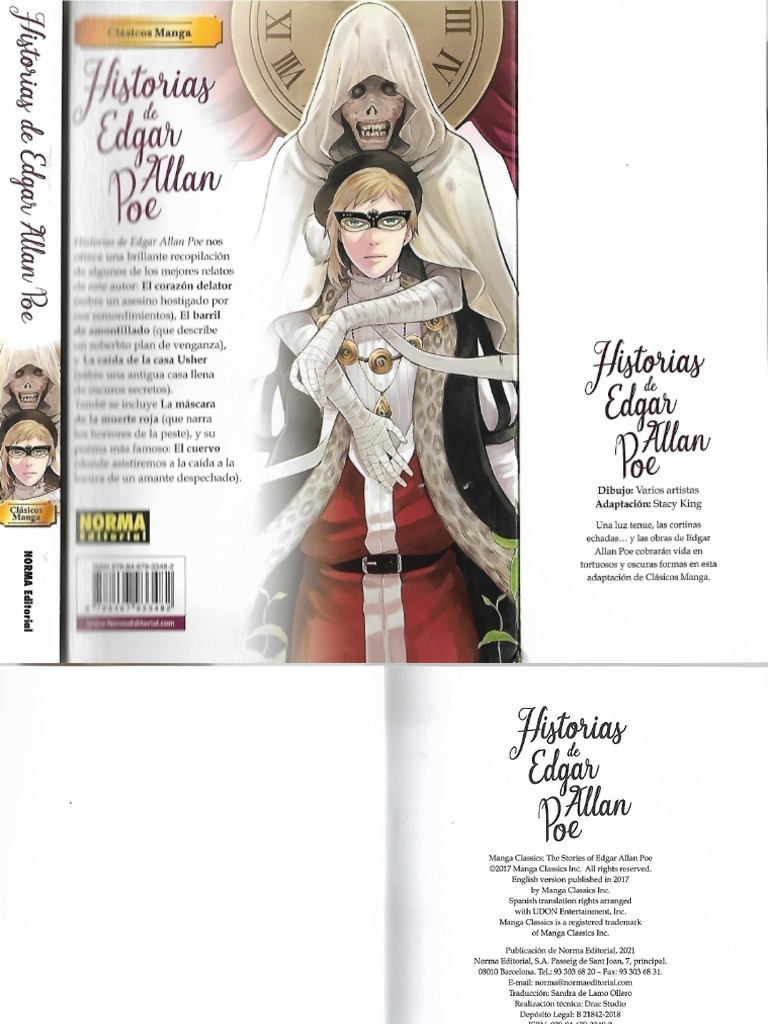Historias De Edgar Allan Poe Versión Manga Lectura Complementaria De