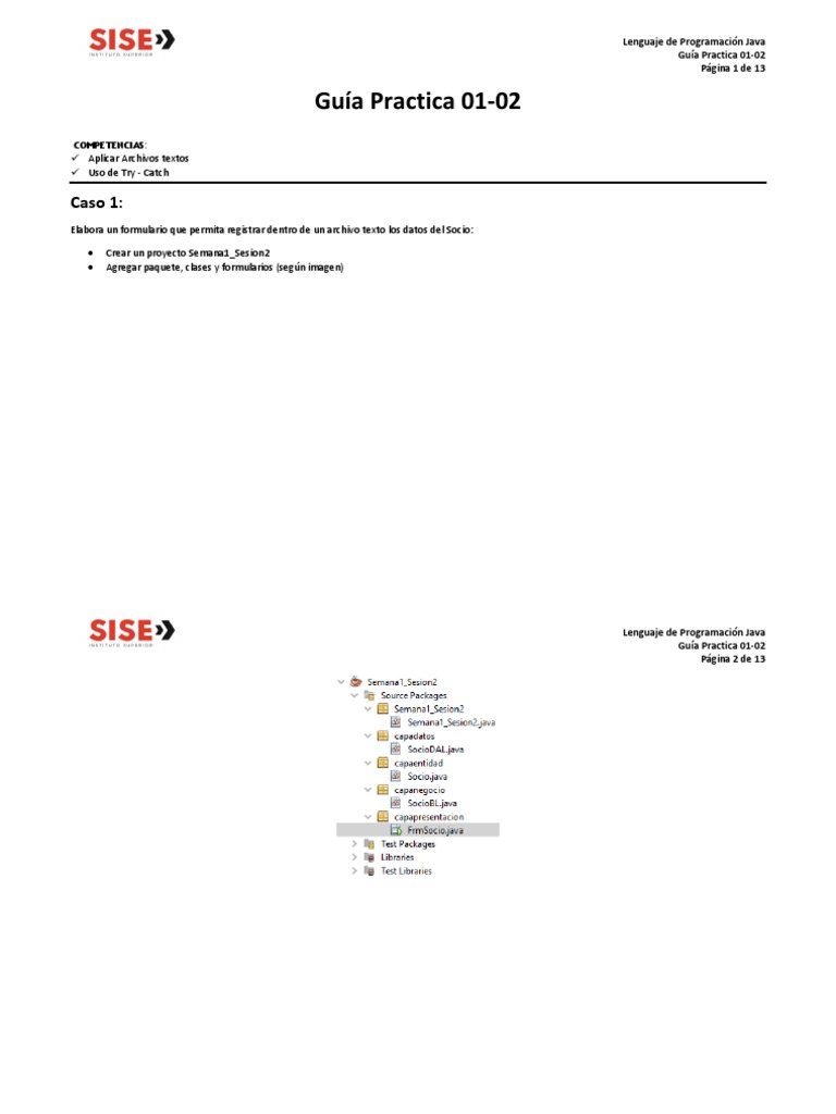 Guia 01-02 LP Java | PDF | Programación de computadoras | Java (lenguaje de programación)