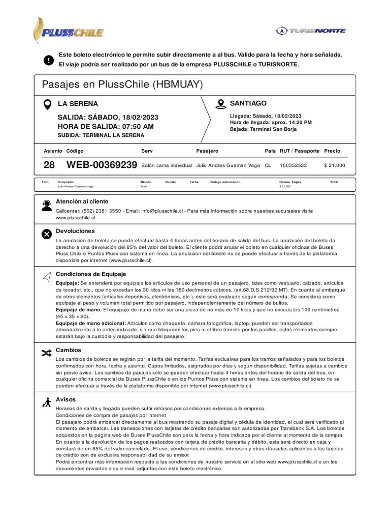 Pasaje Pluss Chile 413f7z1b | PDF | Tarjeta de crédito | Tarjeta de débito