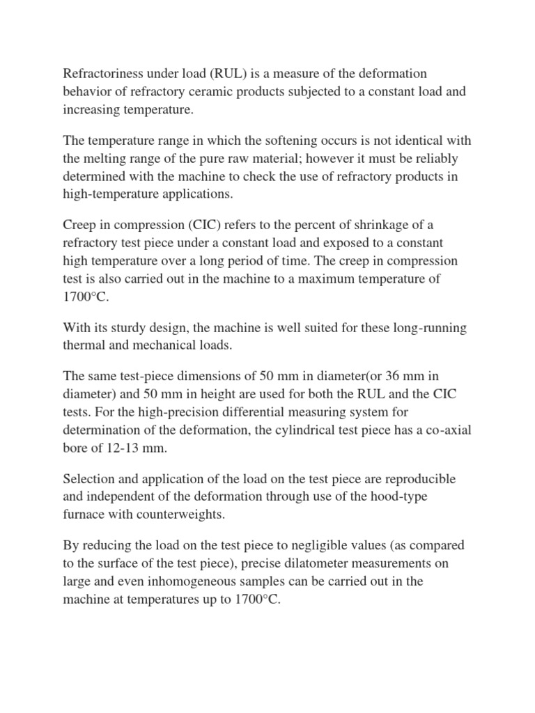 Refractory Testing Machine Guide | PDF | Refractory | Thermocouple
