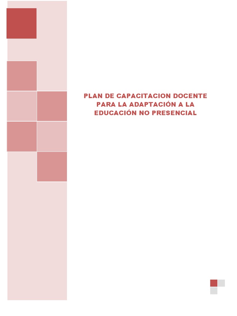 S13 Modelo De Un Plan De Capacitación Pdf Maestros Enseñando
