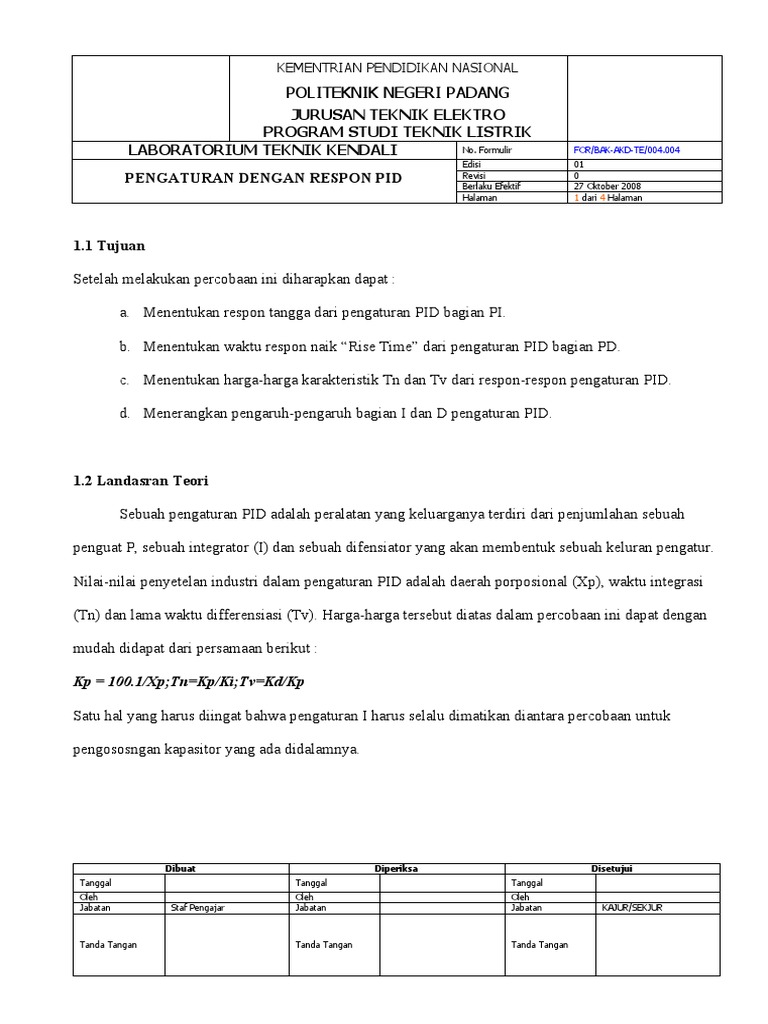 Respon PID | PDF