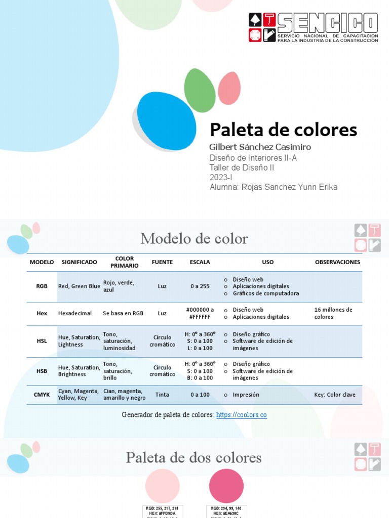 Paleta de Colores | PDF | Color | Cian