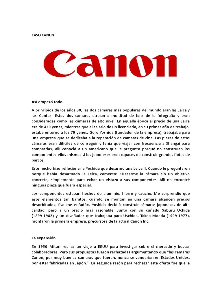 Caso Canon | PDF | Canon Inc.