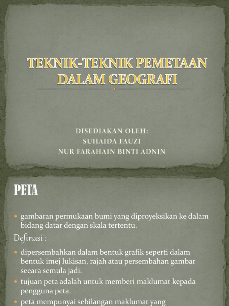 Teknik-Teknik Pemetaan Dalam Geografi - Nota Senior | PDF