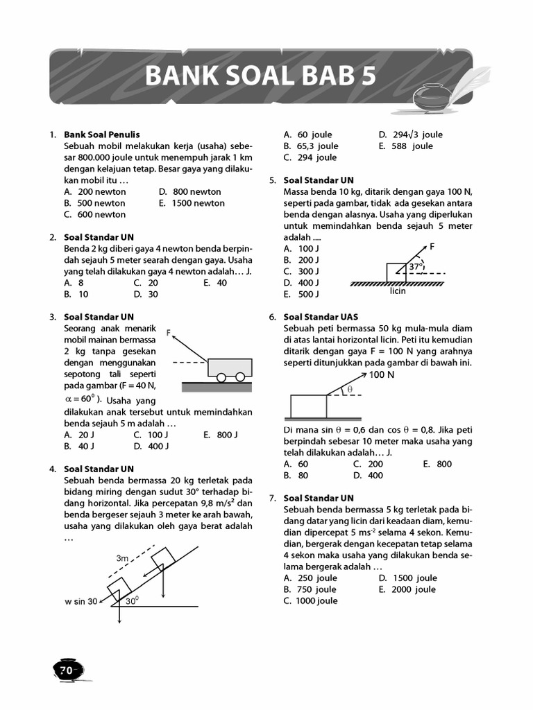 Soal Konsep Usaha Dan Energi | PDF
