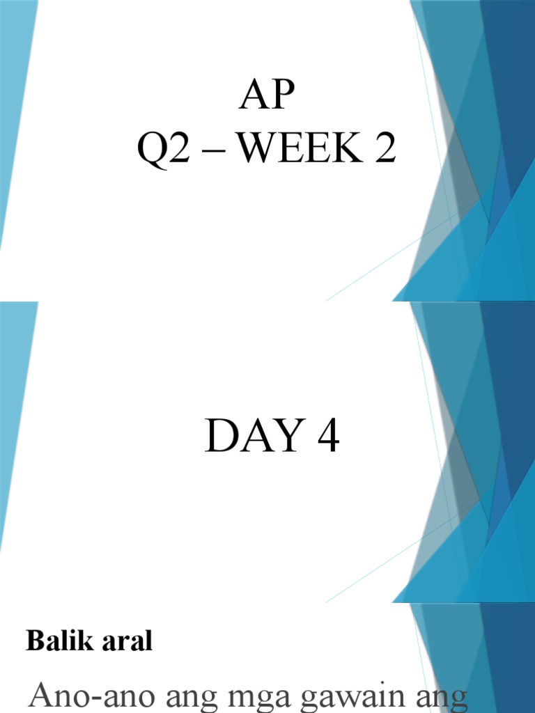 Ap 1-Q2w2-Day 4 | PDF