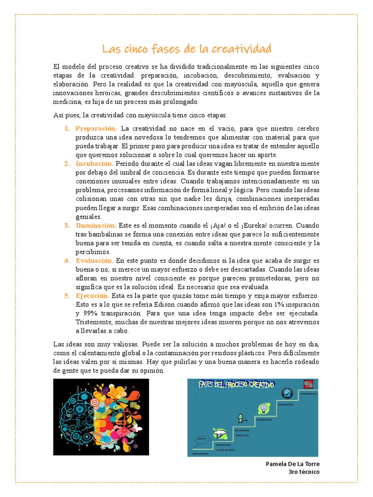 Las 5 Fases del Proceso Creativo | PDF