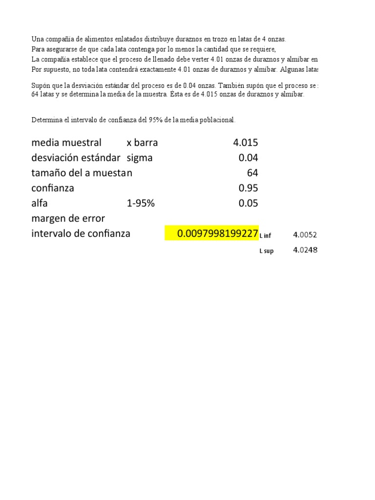 Ejercicios Tema 5 | PDF | Intervalo de confianza | Margen de error
