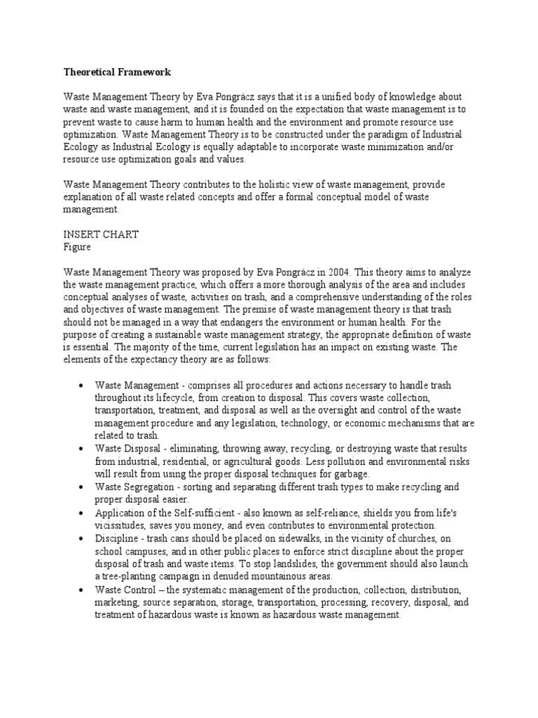Theoretical Framework | PDF | Waste Management | Waste