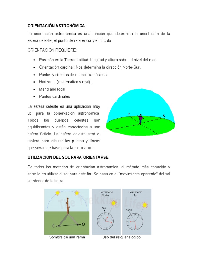 Orientación Astronómica | PDF | Tierra | Astronomía