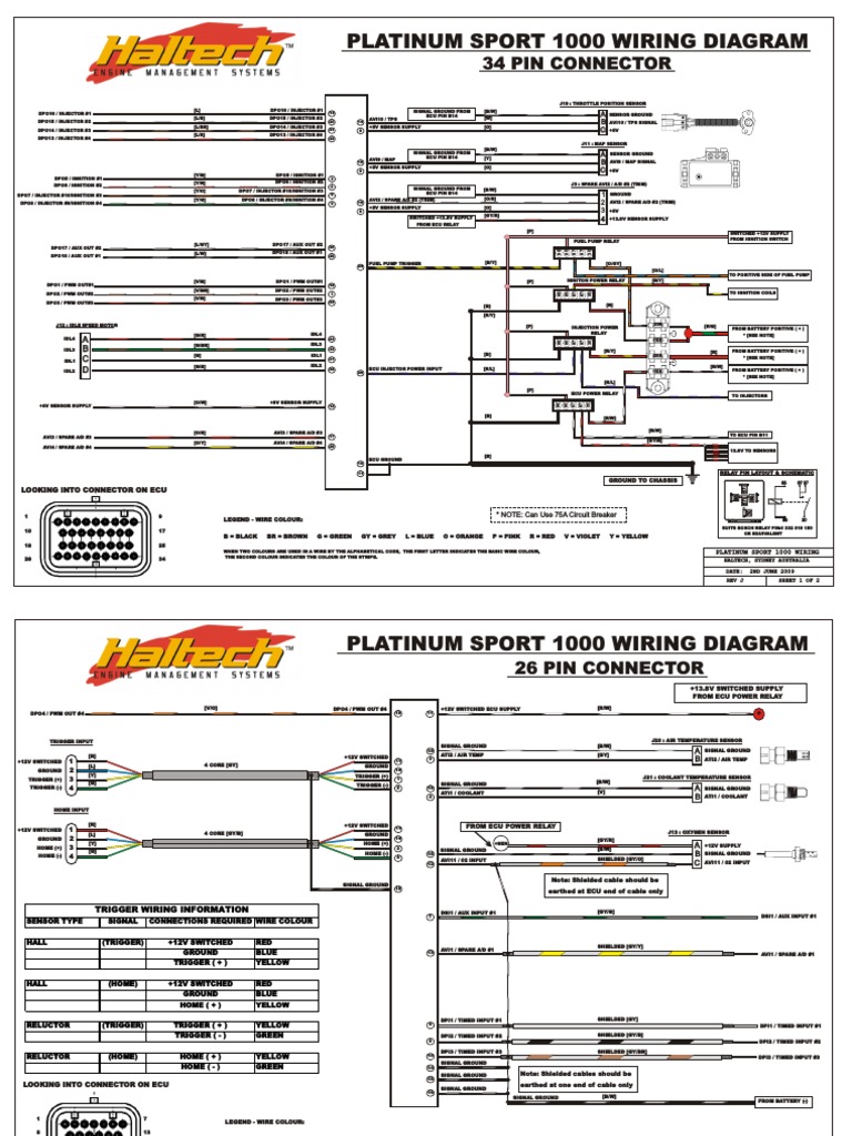 Platinum 1000 Wiring Diagramrev J | PDF | Ignition System | Electrical ...