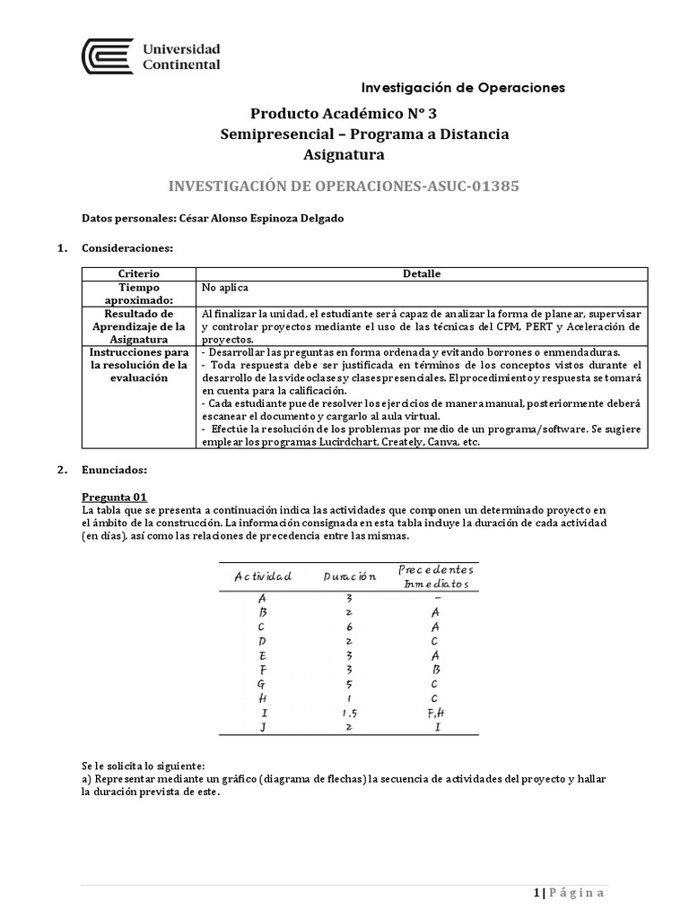 Producto Acad Mico 3 IO.pdf | PDF | Metodología | Análisis