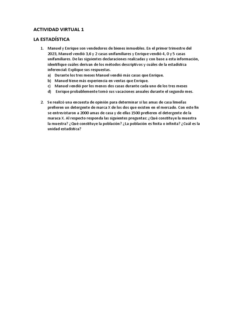 Actividad Virtual 1 | PDF