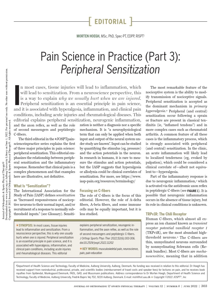 Pain Science in Practice | PDF