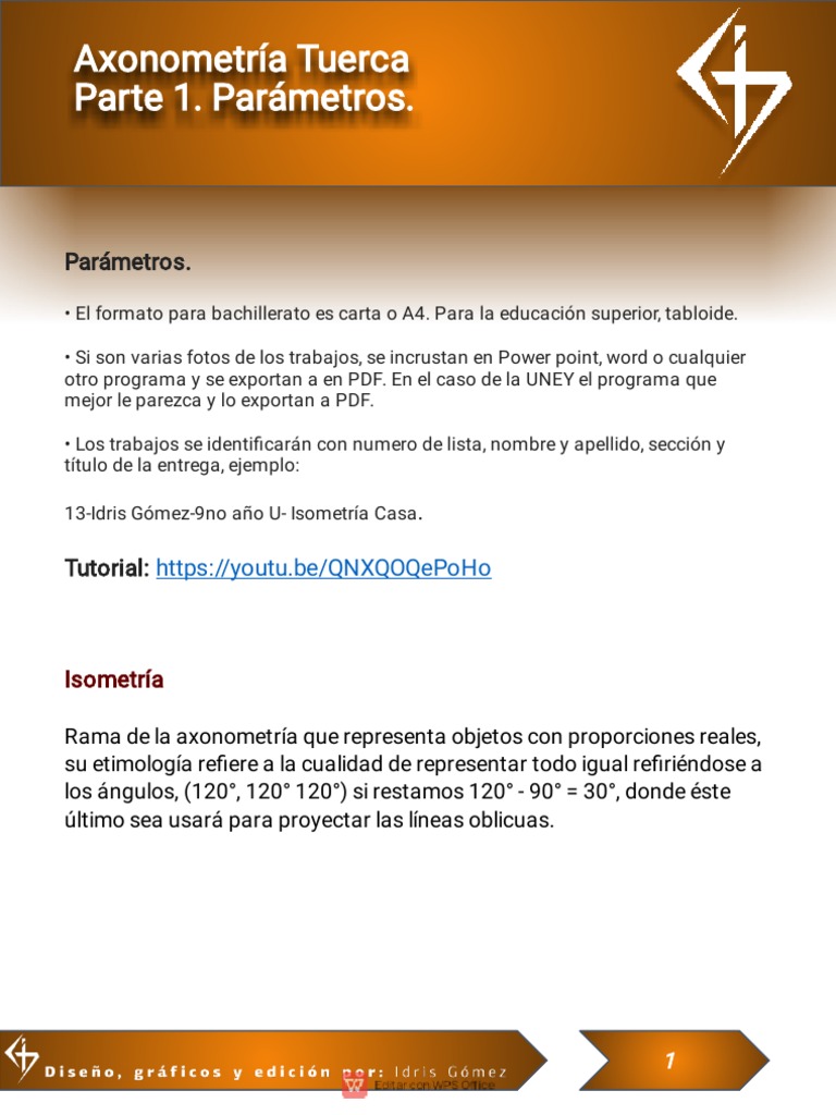 Axonometría Tuerca | PDF | Geometria clasica | Geometría