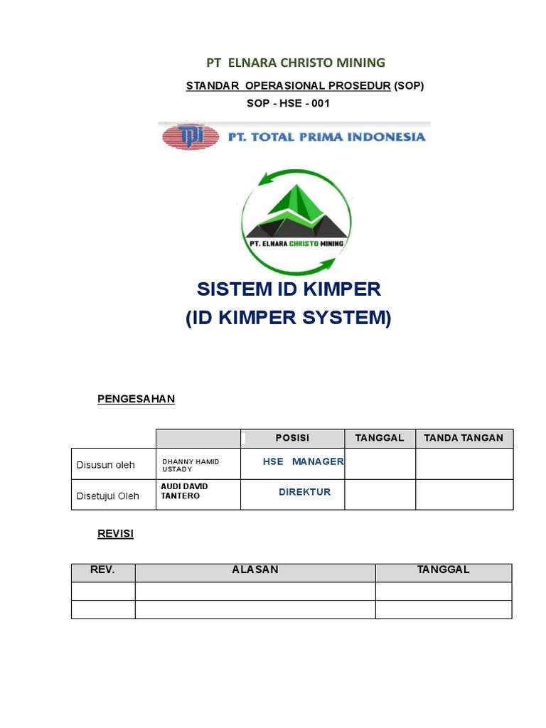 Sop Kimper PT Ecm | PDF