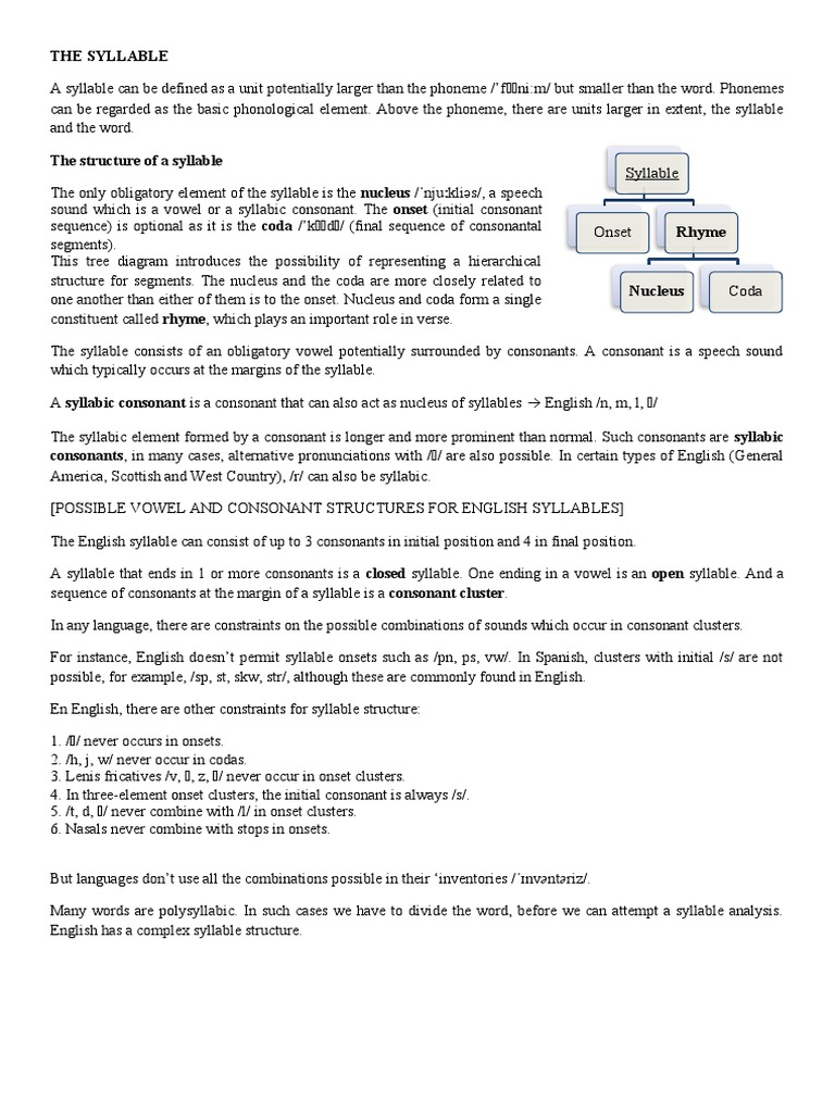 Fonetica - The Syllable | Download Free PDF | Syllable | Consonant