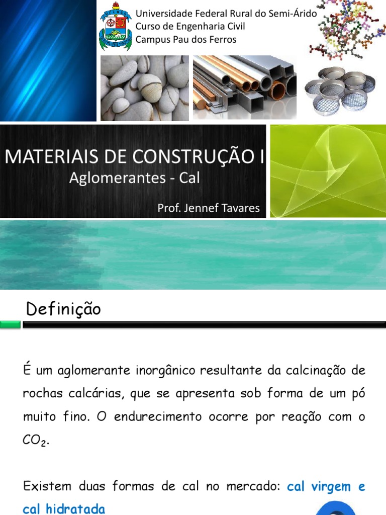 AULA 05 - Aglomerantes - Cal | PDF