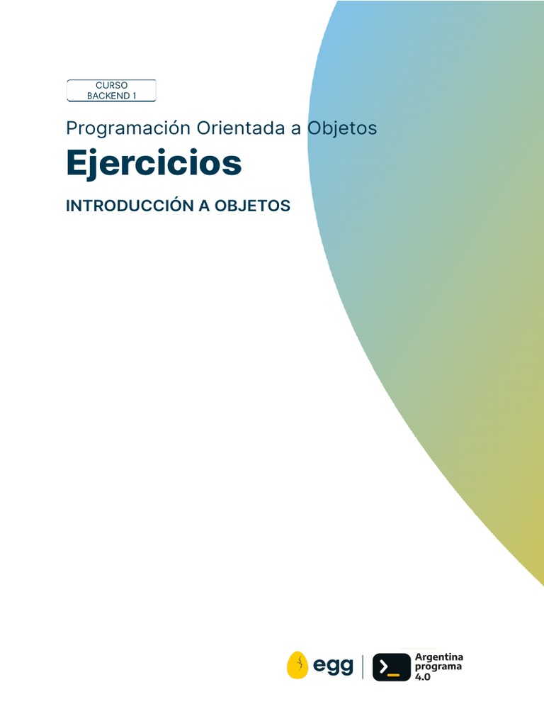 01 Ejercicios Programación Orientada A Objetos P1 Introducción A Objetos Pdf Constructor