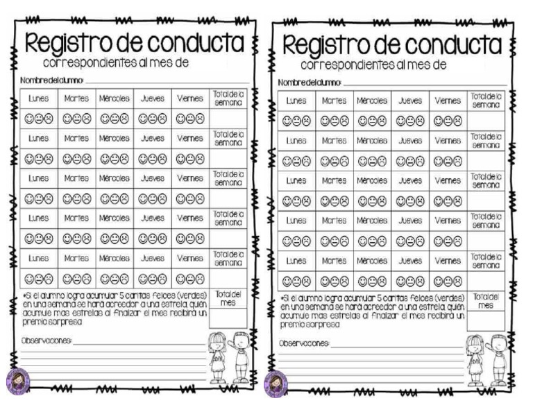 Registro de conducta | PDF