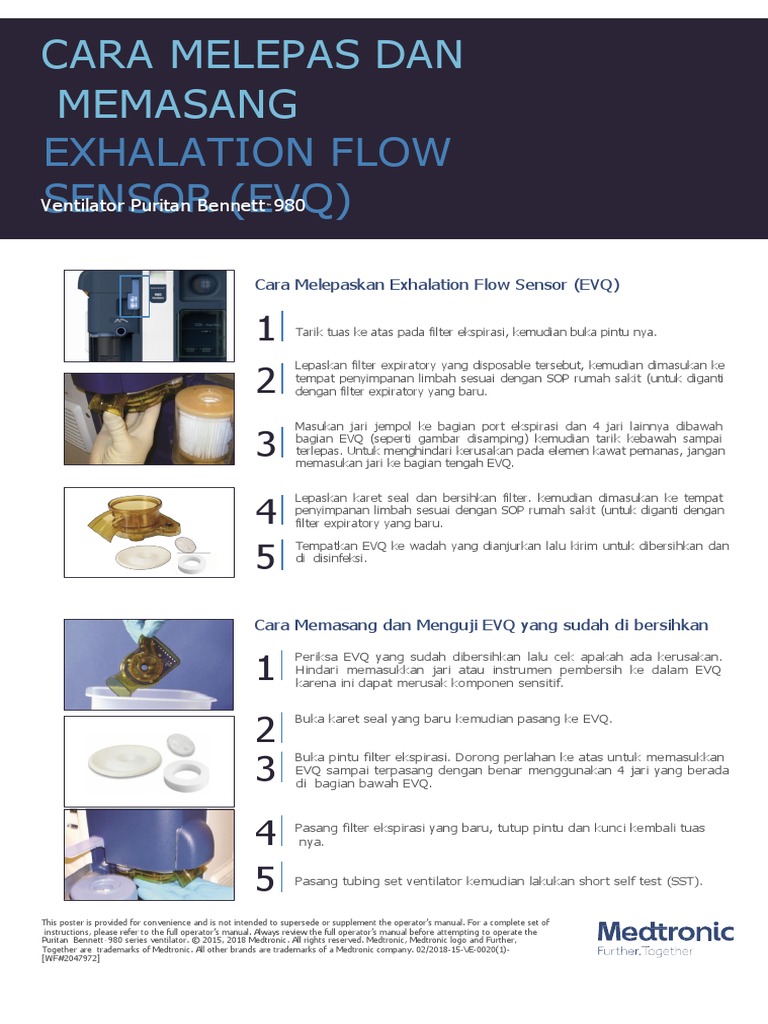 Petunjuk Perawatan EVQ Ventilator PB 980 | PDF