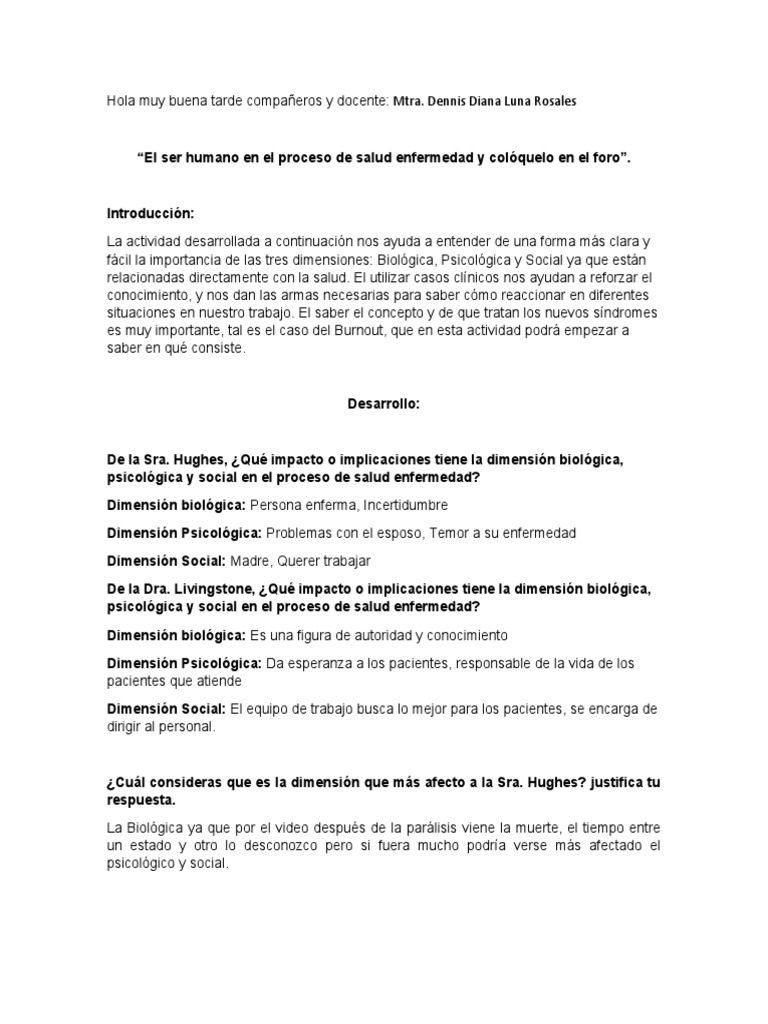 Foro Sistemas de Salud Foro U2 Act 2 | PDF