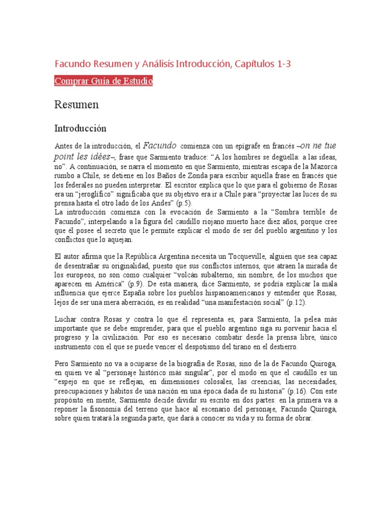 Facundo Sarmiento | PDF