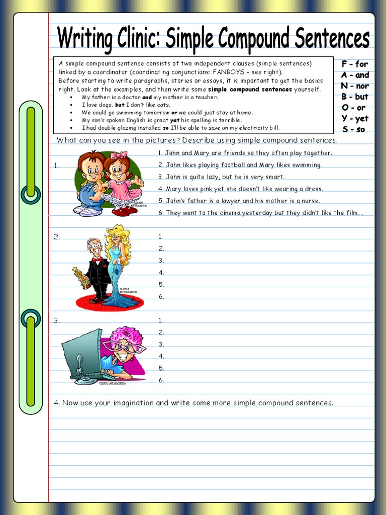 Simple Compound Sentences Guide | PDF
