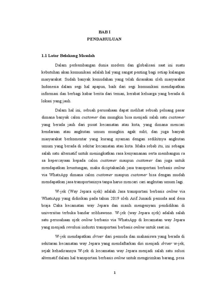 Pras Proposal Bab 1-1 | PDF