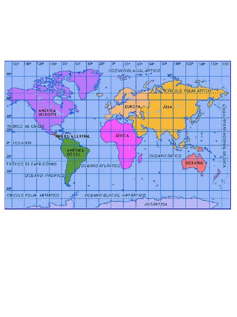 Planisferio Con Coordenadas | PDF