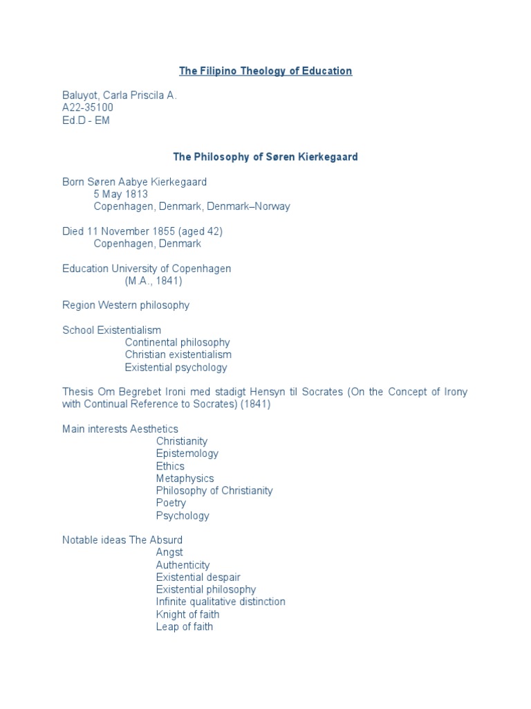 Soren Kierkegaard Pdf Existentialism Søren Kierkegaard