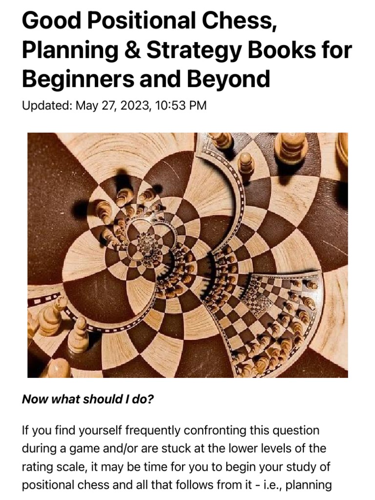 Positional Chess Strategies for Beginners | PDF | Chess | Abstract ...