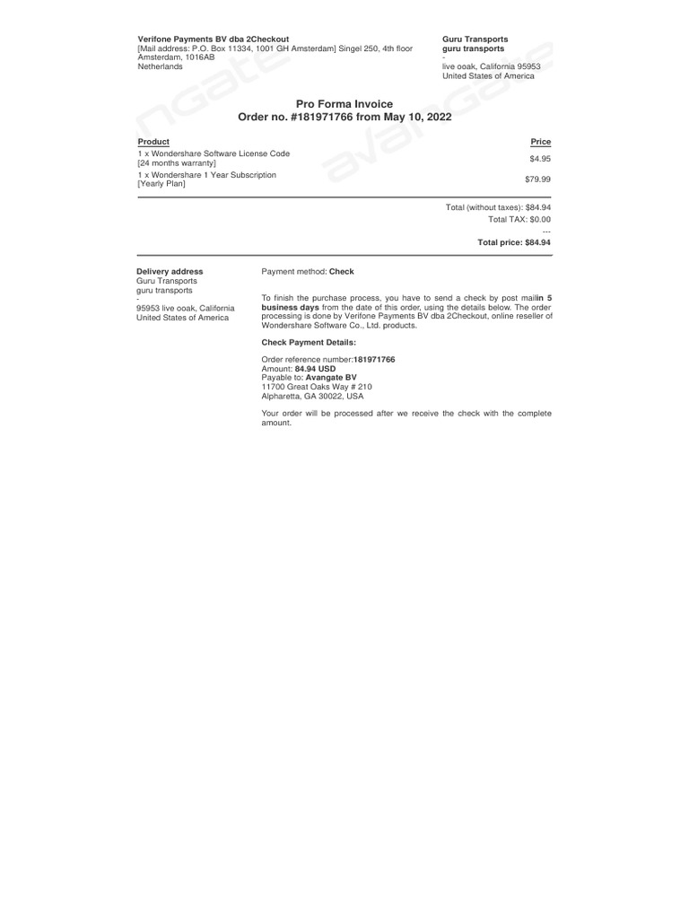 181971766_order_confirmation | PDF | Service Industries | Business