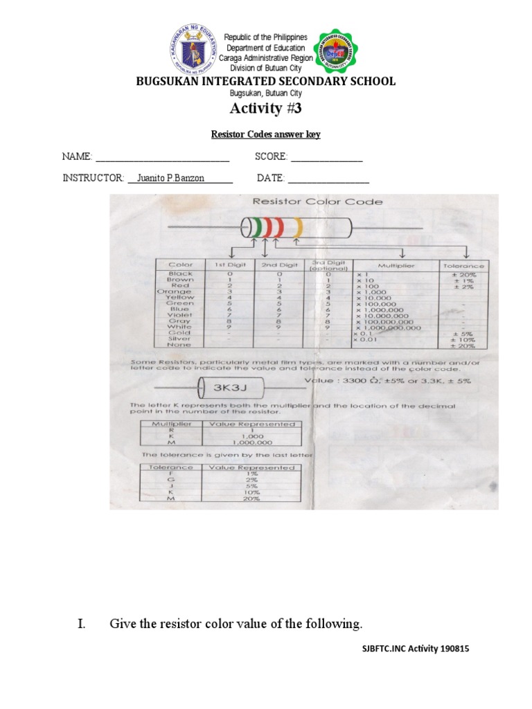 Activity 3.1 Component | PDF | Electrical Engineering | Light