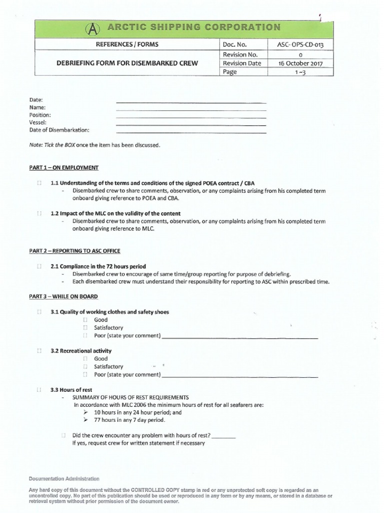 Debriefing Form 1 | PDF