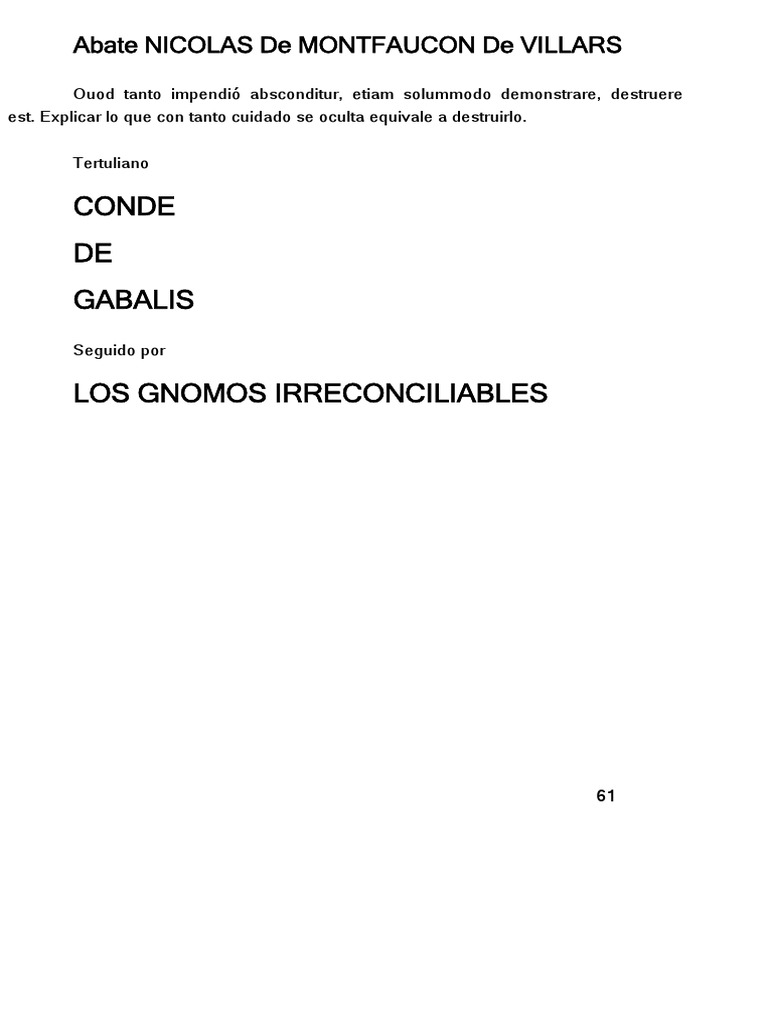 El Conde de Gabalis Bookpdf - Scissored | PDF | Alquimia | Dios