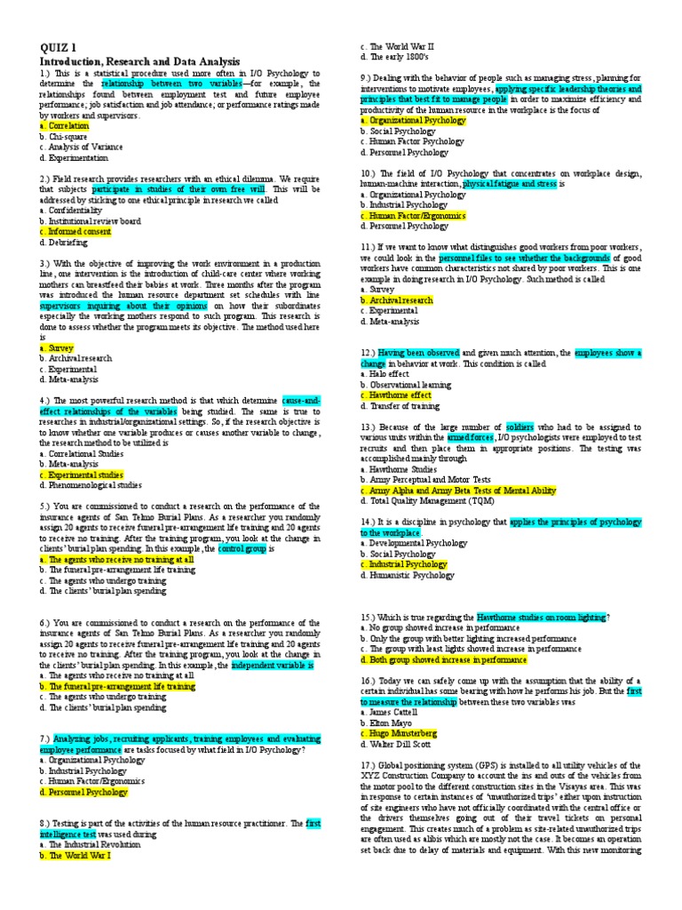 Industrial Final Exam Pdf Leadership Industrial And