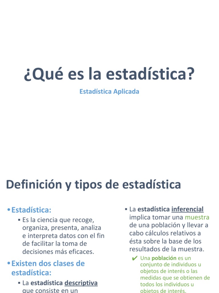 Que Es La Estadística | PDF | Estadísticas | Nivel de medida