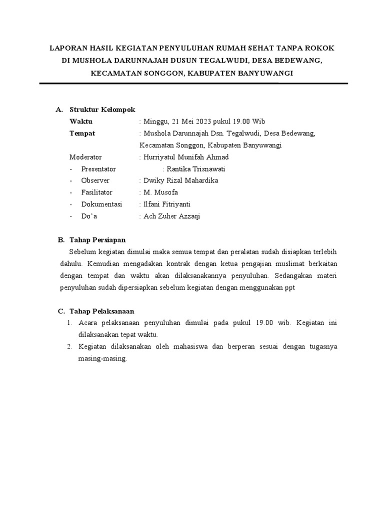 Laporan Hasil Penyuluhan Hipertensi | PDF | Karier & Perkembangan | Sains & Matematika