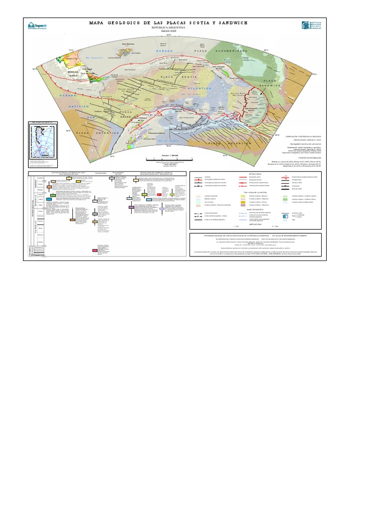 Mapa Geológico de Las Placas Scotia y Sandwich - 2020 - PDF | PDF