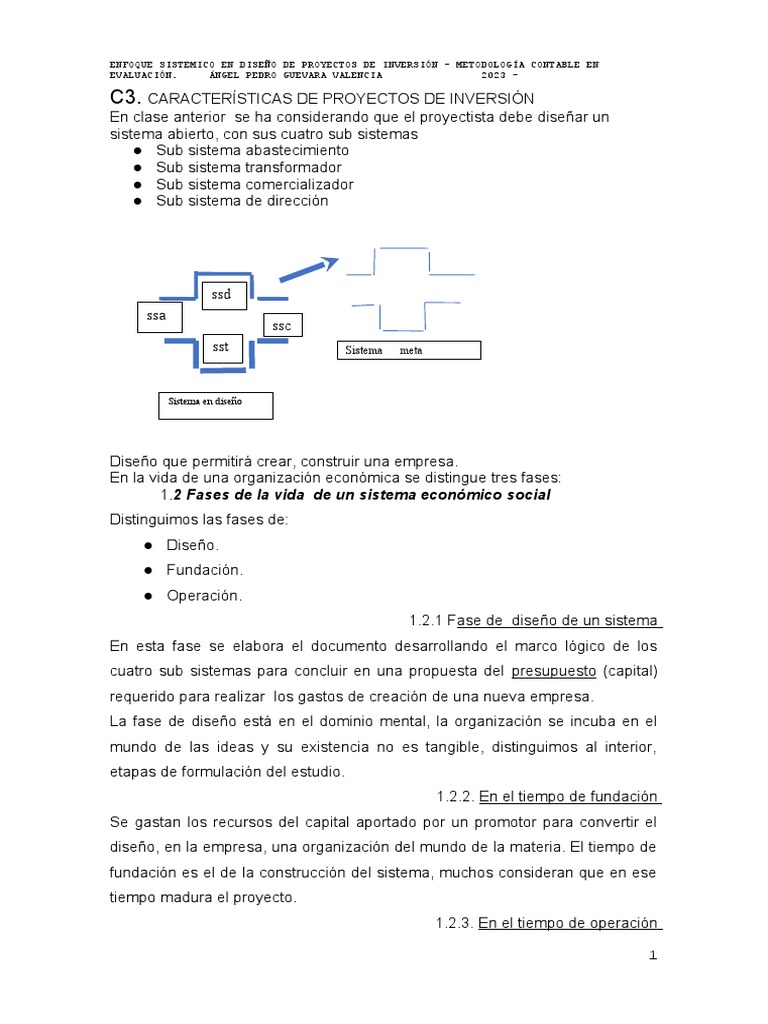 Caracteristicas de Proyectos de Inversion | PDF | Diseño | Mercado ...