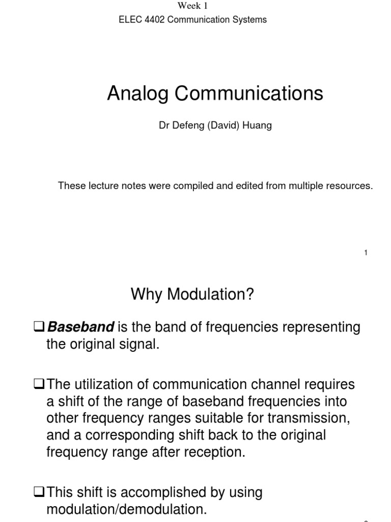 Communications Systems | PDF | Modulation | Detector (Radio)